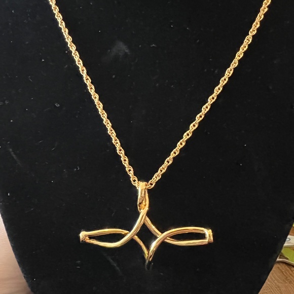 Jewelry | Vintage Gold Tone Infinity Cross Pendant Necklace | Poshmark